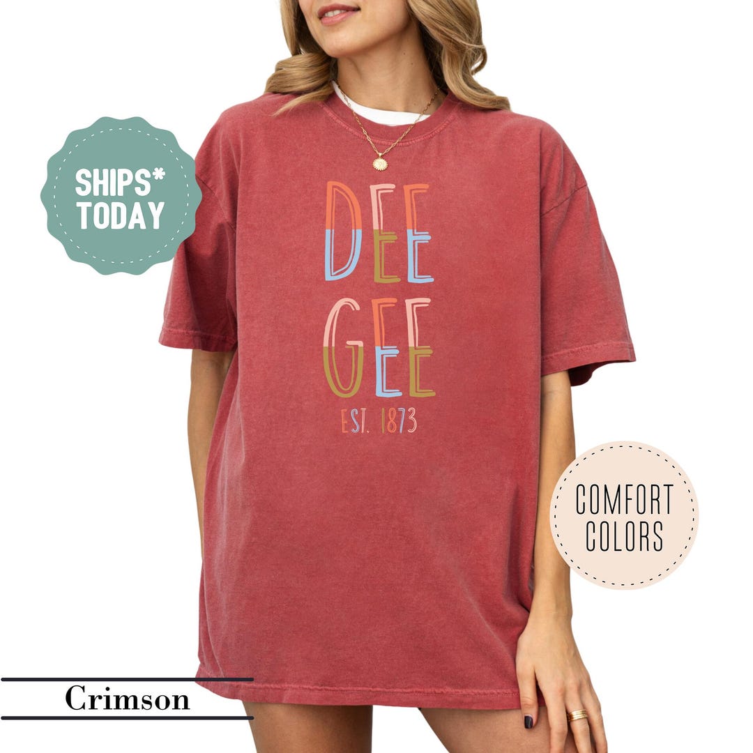 Delta Gamma Pastel Letters Sorority T-shirt Dee Gee Sorority Merch Big ...
