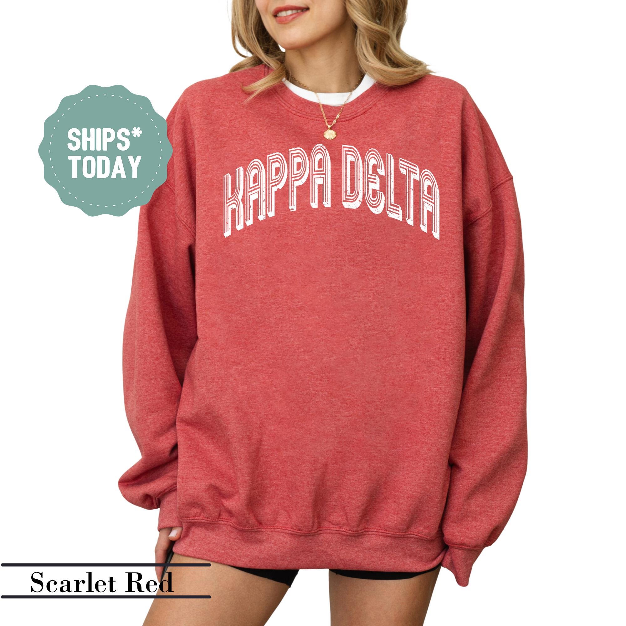 Kappa Delta Vintage Varsity Sorority Sweatshirt - Kay Dee Merch - Big ...