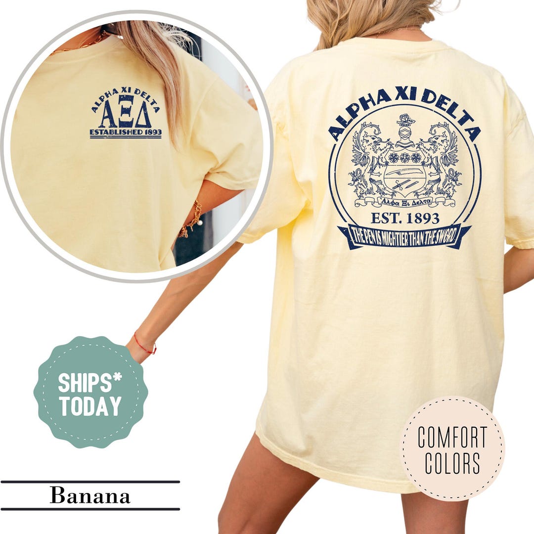 Alpha Xi Delta Arms Circle Sorority T-shirt - AXID Sorority Merch ...