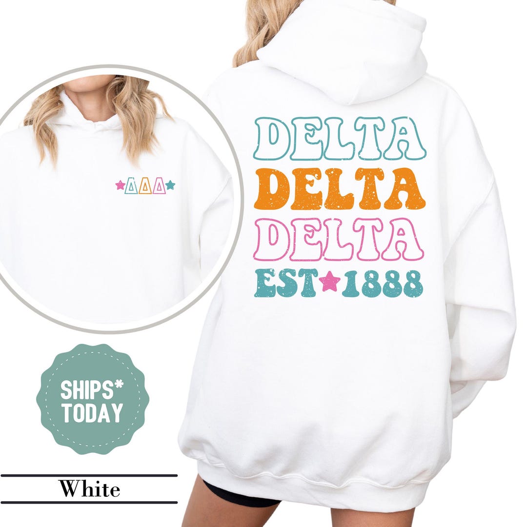 Delta Delta Delta Chromatic Letters Sorority Sweatshirt - Tri Delta ...