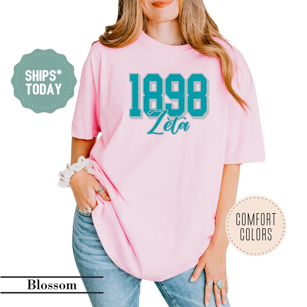 Zeta Tau Alpha Swirled Sorority T-shirt ZETA Comfort Colors Sorority ...