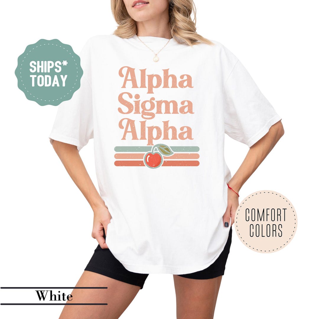 Alpha Sigma Alpha Peachy Sorority T-shirt ASA Merch Alpha Sigma Alpha ...
