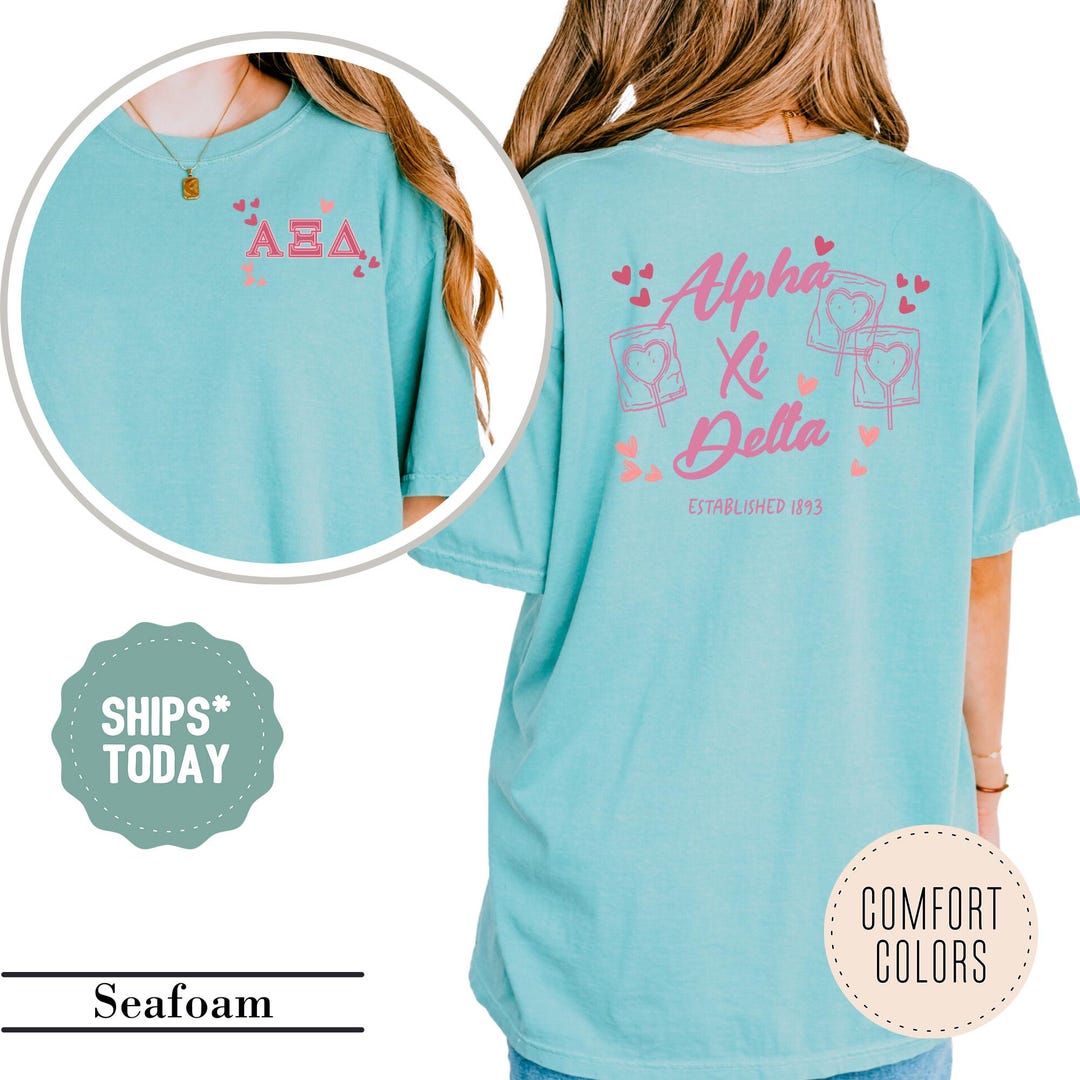 Alpha Xi Delta Sweet Candy Sorority T-shirt AXID Sorority Gifts Cute ...