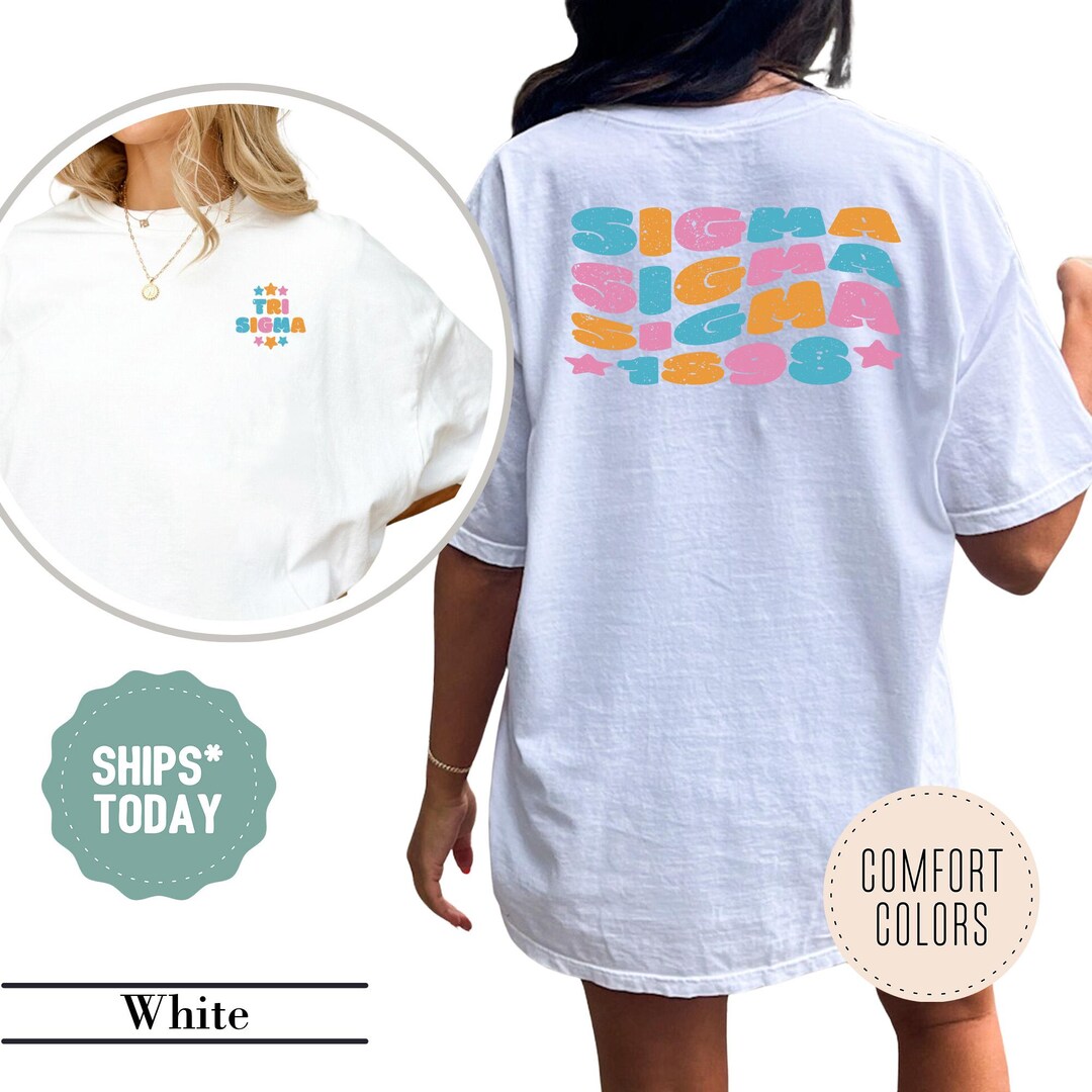 Sigma Sigma Sigma Retro Faded Sorority T-shirt Tri Sig Merch Big Little ...