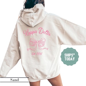 Kappa Delta Pink Ribbon Sorority Sweatshirt - Kay Dee Merch - Sorority ...