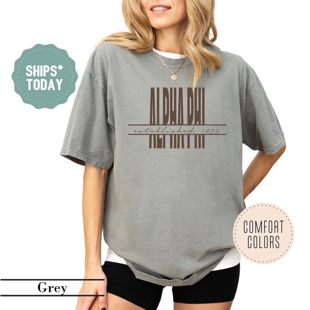 Alpha Phi Earth Tones Sorority T-shirt - APHI - Sorority Letters ...