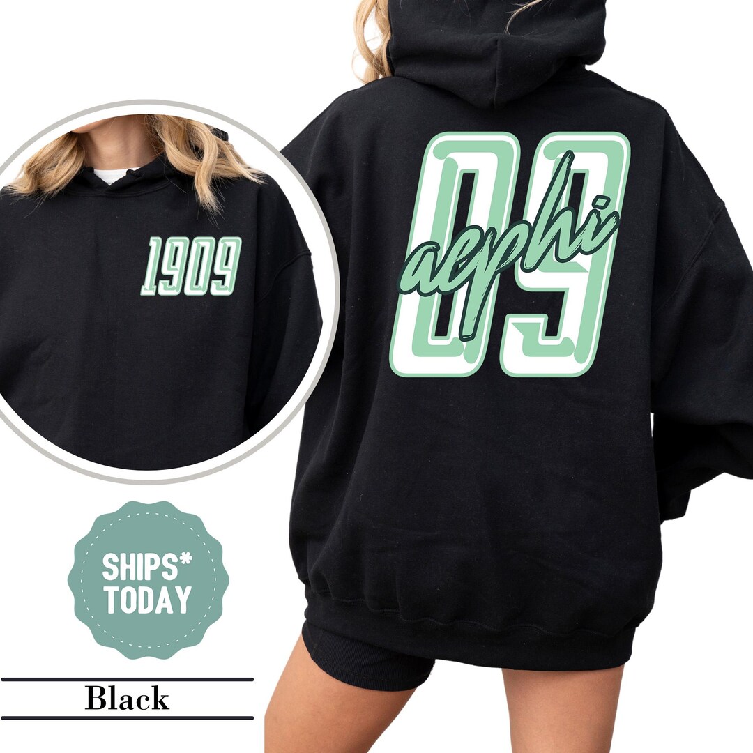 Alpha Epsilon Phi Green Font Sorority Sweatshirt - AEPHI Sorority ...