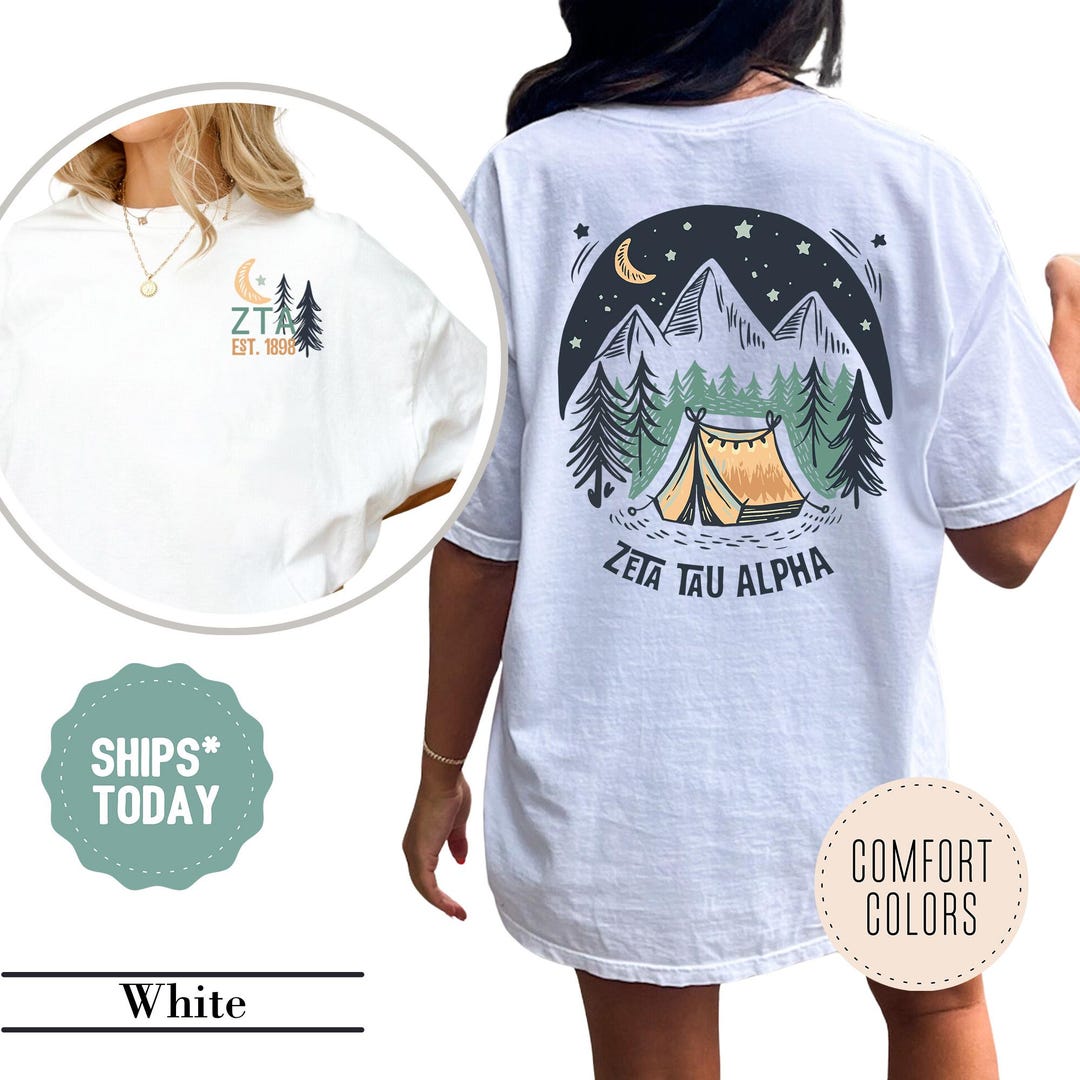Zeta Tau Alpha Wilderness Sorority T-shirt ZETA Sorority Apparel Big ...