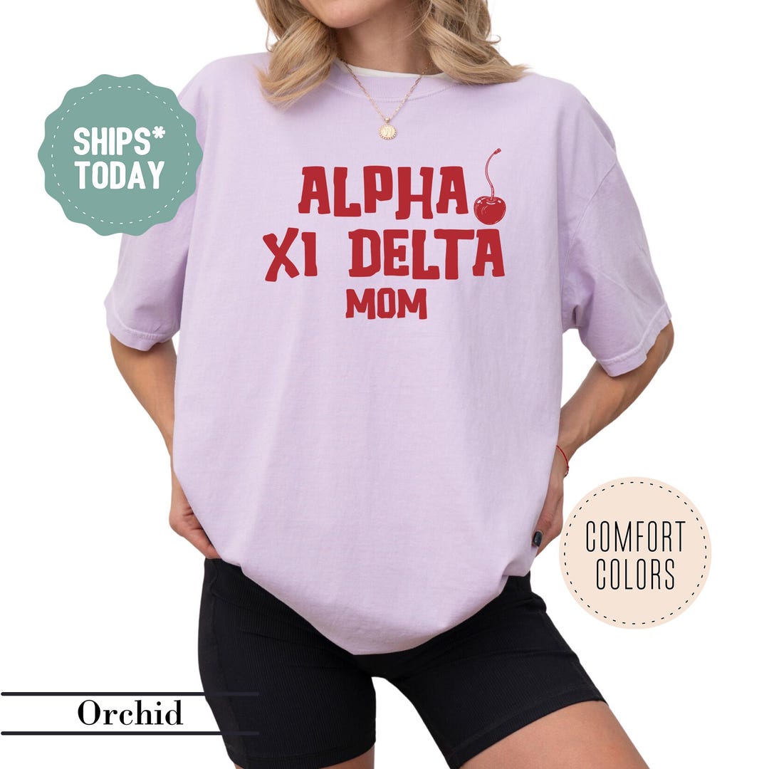 Alpha Xi Delta Cherry Mom Sorority T-shirt - AXID Sorority Mom Shirt ...