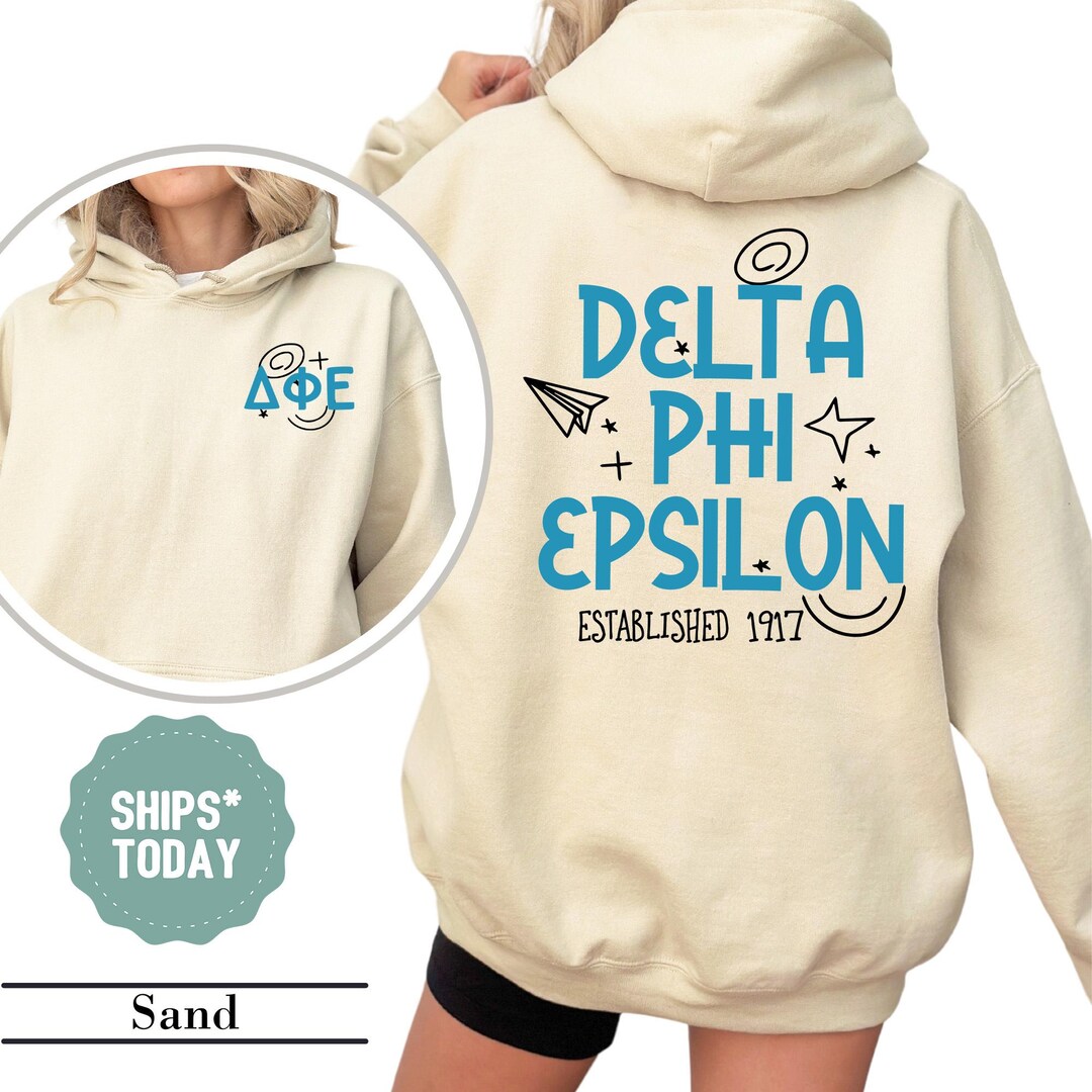 Delta Phi Epsilon Scribbles Sorority Sweatshirt DPHIE Sorority Letters ...