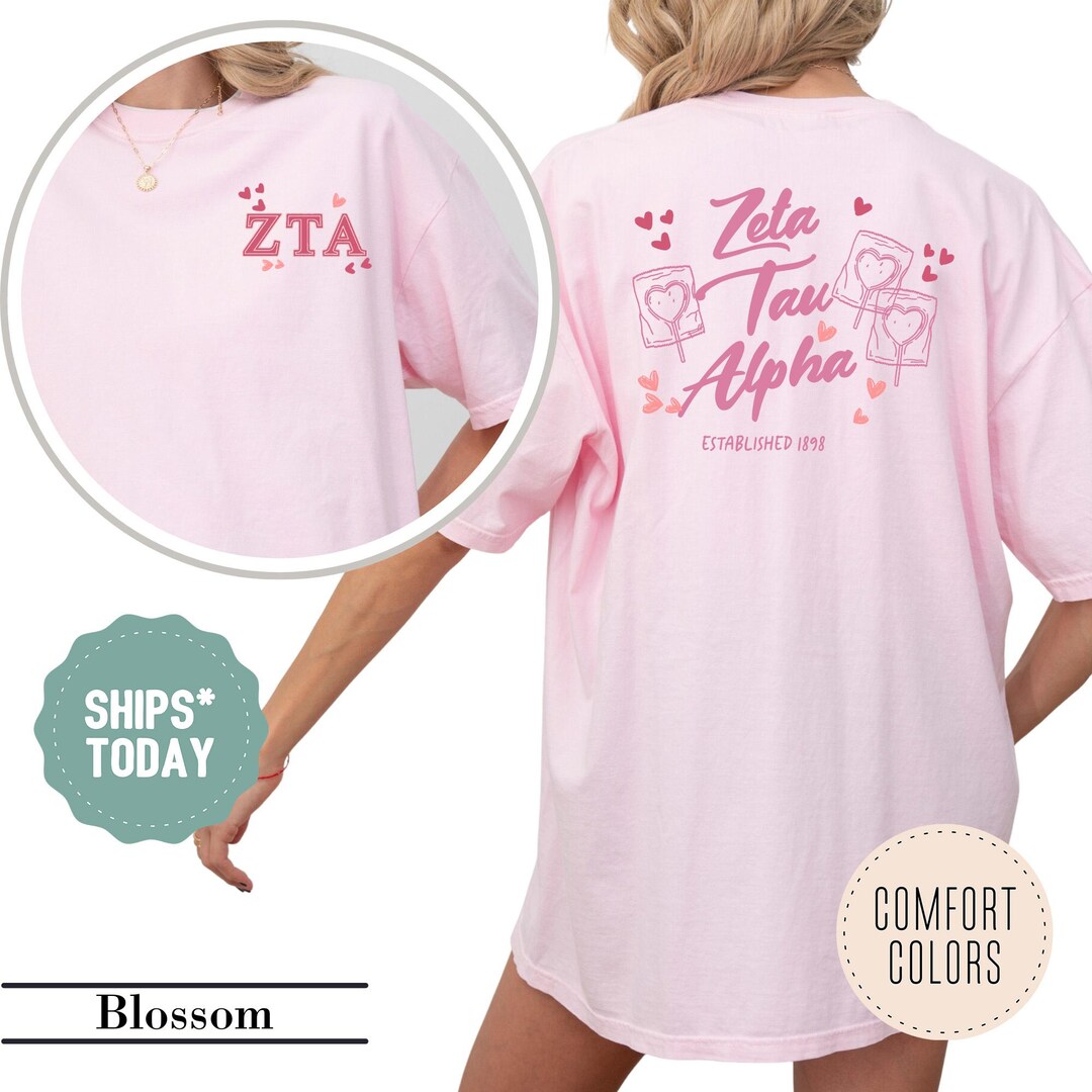 Zeta Tau Alpha Sweet Candy Sorority T-shirt ZETA Sorority Gifts Cute ...