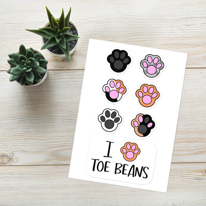 Toe Beans Sticker Set Sheet - Etsy