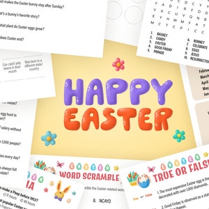 Easter Printable Game, Easter Game Bundle, Printable Games, Easter ...