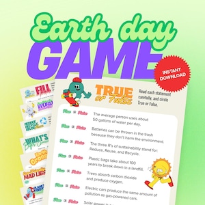Earth Day Printable Games | Fun and Educational Eco Activities for ...