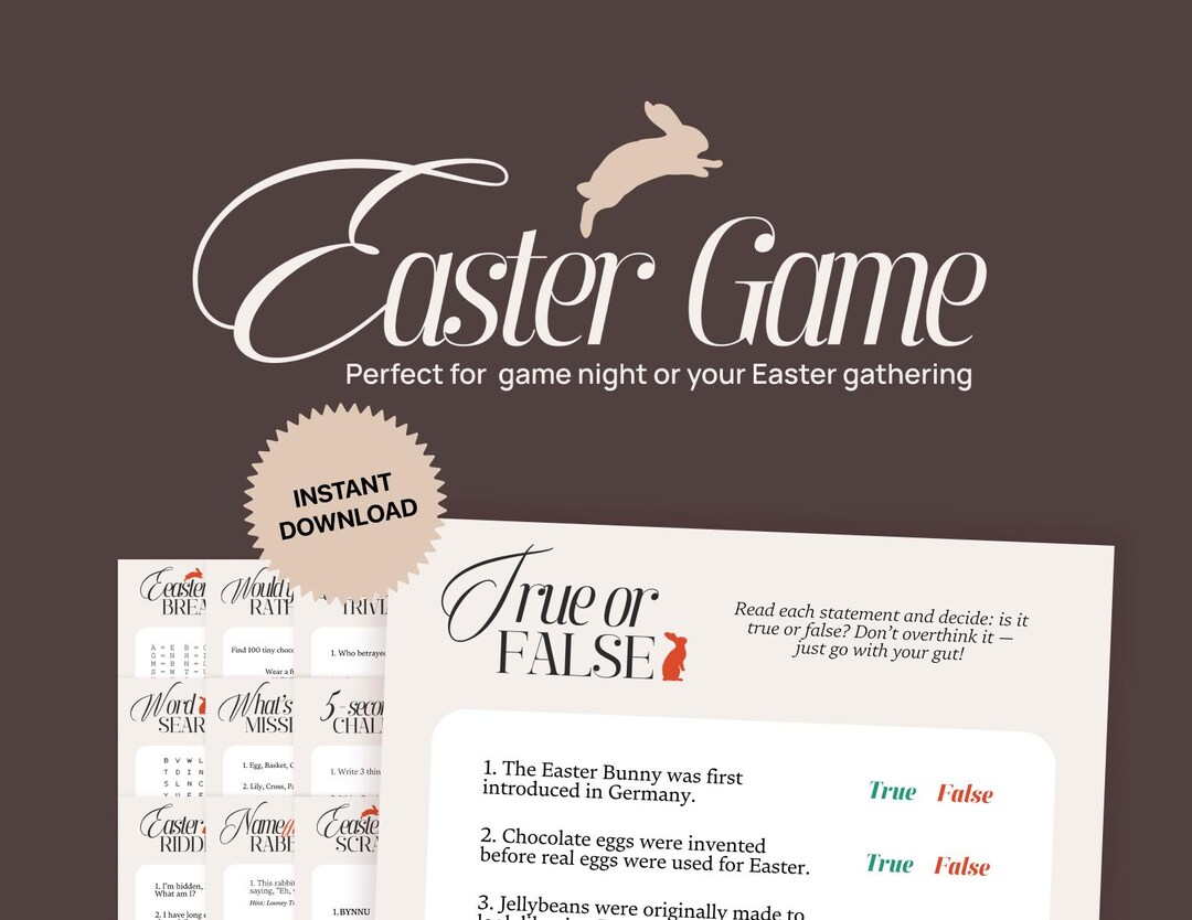 Printable Easter Game Bundle – Fun Games and Activities for Family and ...