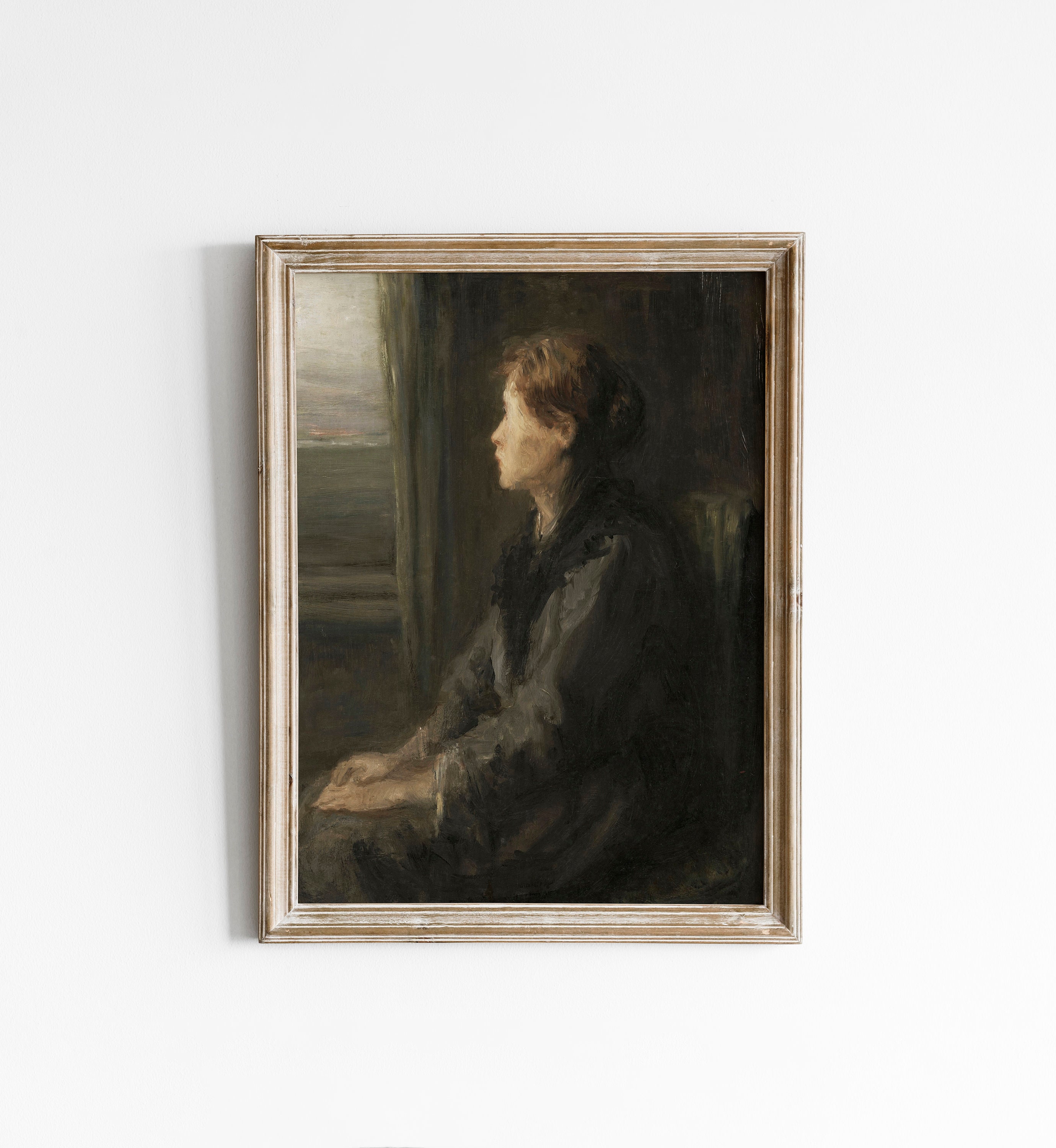 Vintage Still Life Oil Painting of Woman Woman Portrait Victorian ...