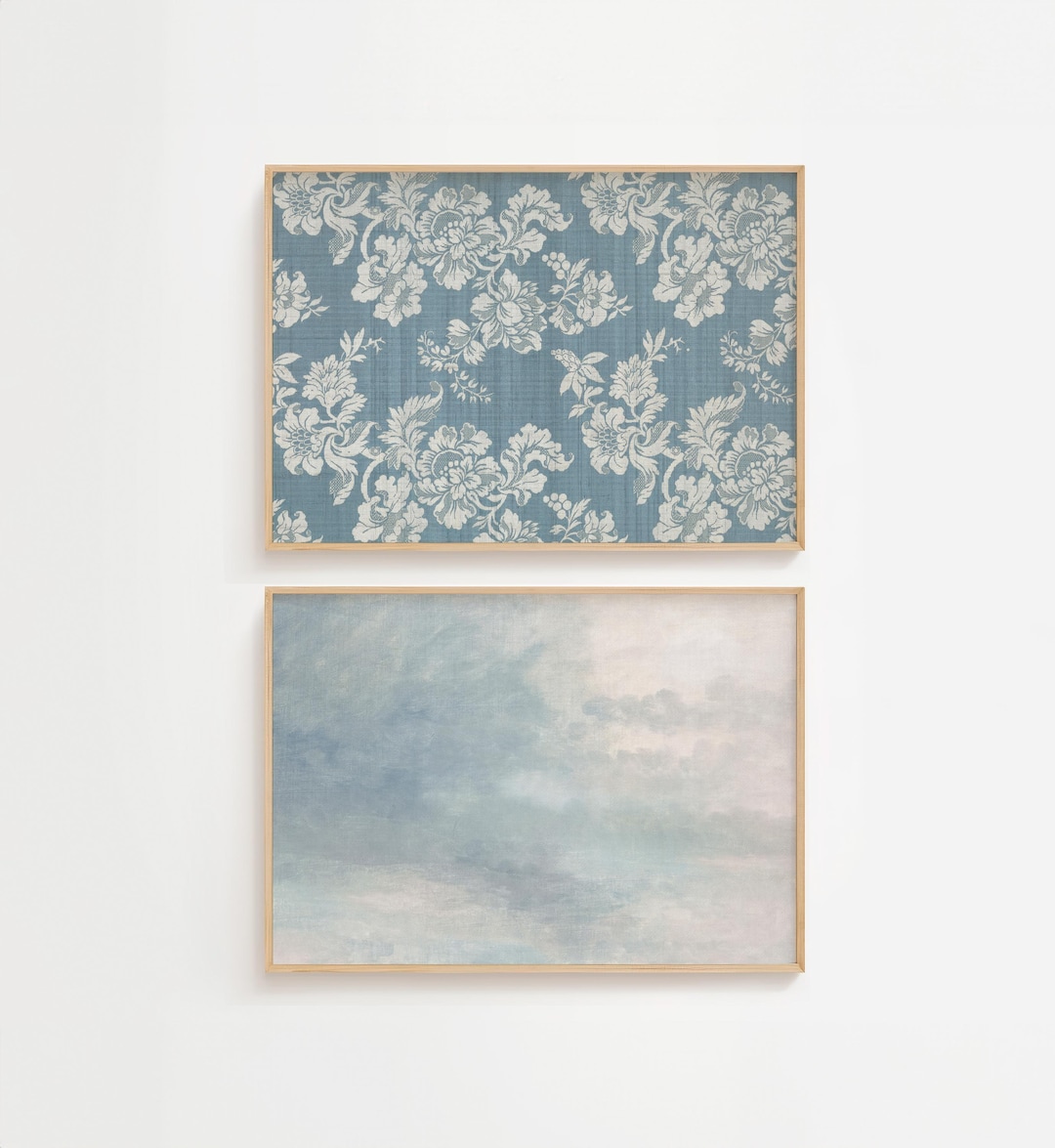 Vintage Blue French Style Gallery Wall Set of 2 | Antique Light Blue ...