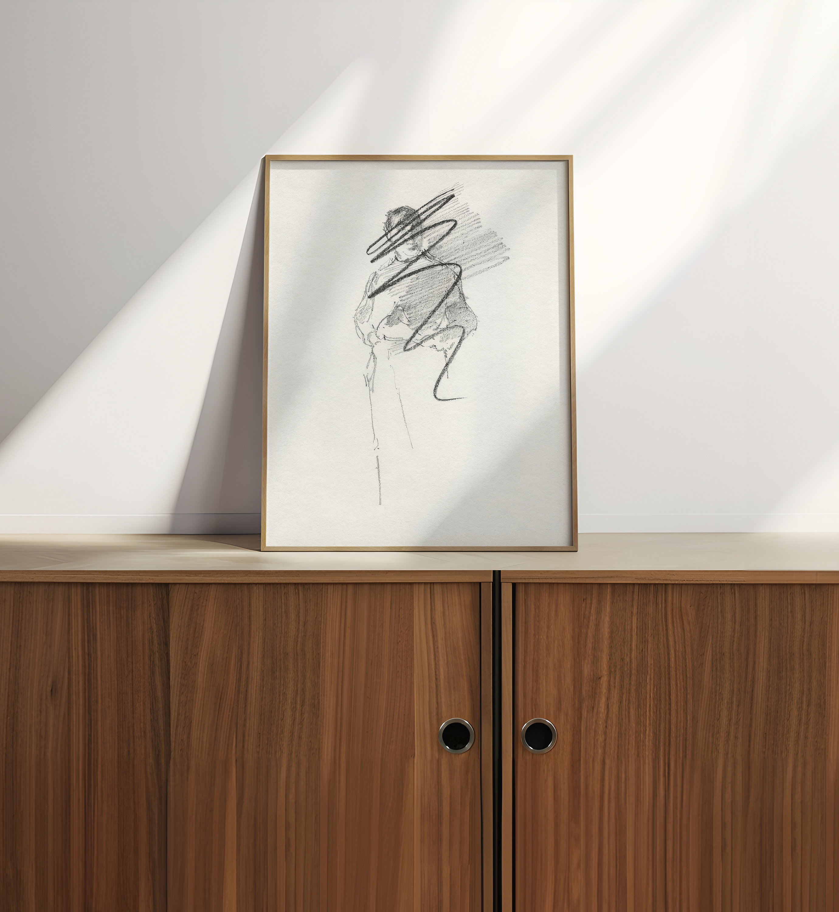 Vintage Abstract Sketch Antique Line Drawing PRINTABLE Art - Etsy