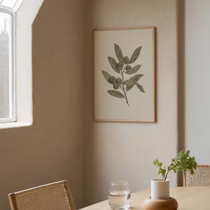 Vintage Botanical Branch Drawing | Antique Neutral Wall Art | Branch ...