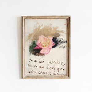 Vintage French Floral Painting | Abstract Flower Art | Printable ...