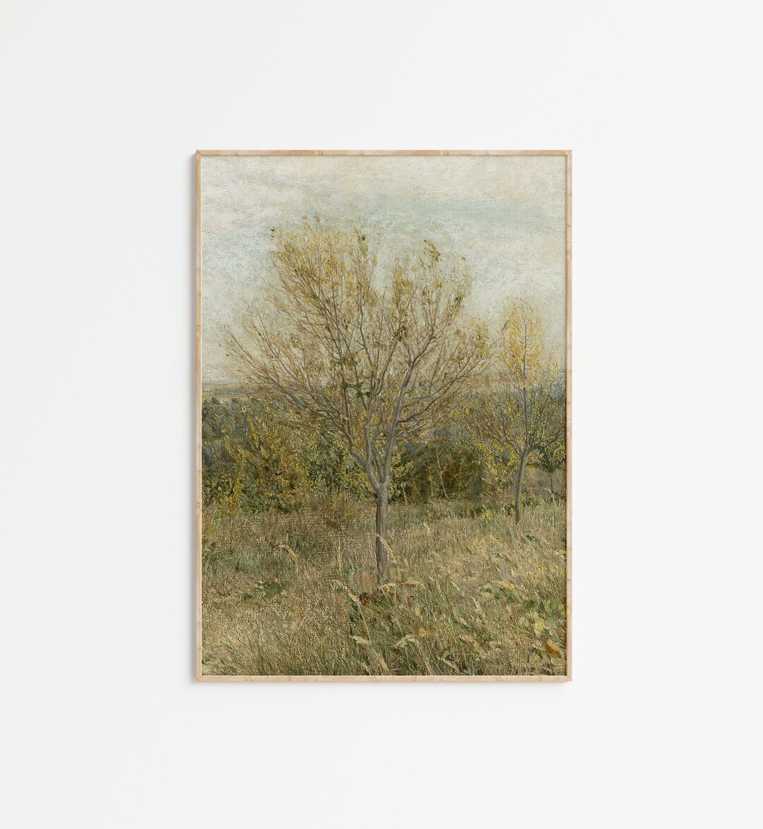 Vintage Tree Painting Printable Farmhouse Cottage Style Digital Art - Etsy