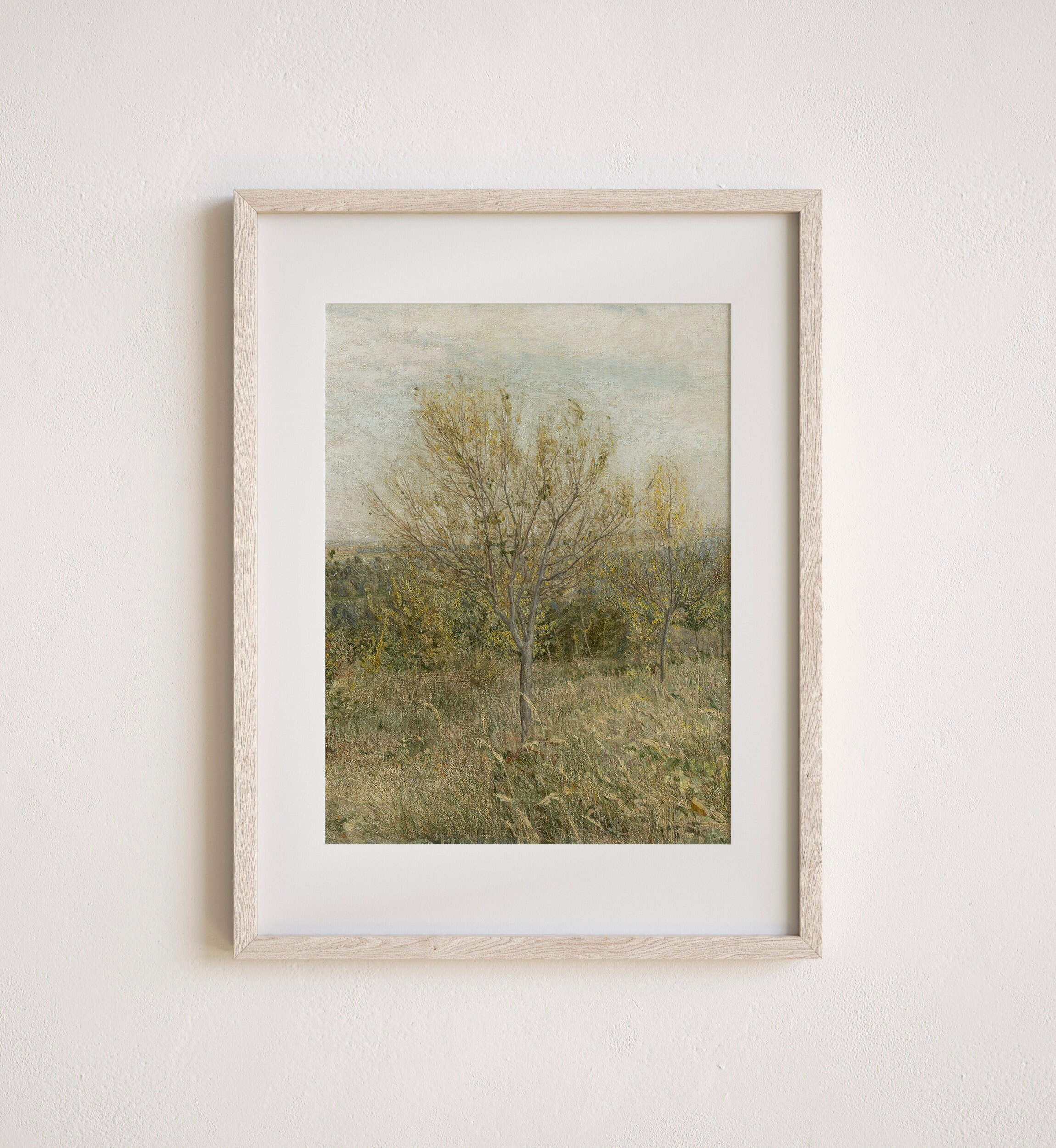 Vintage Tree Painting Printable Farmhouse Cottage Style Digital Art - Etsy