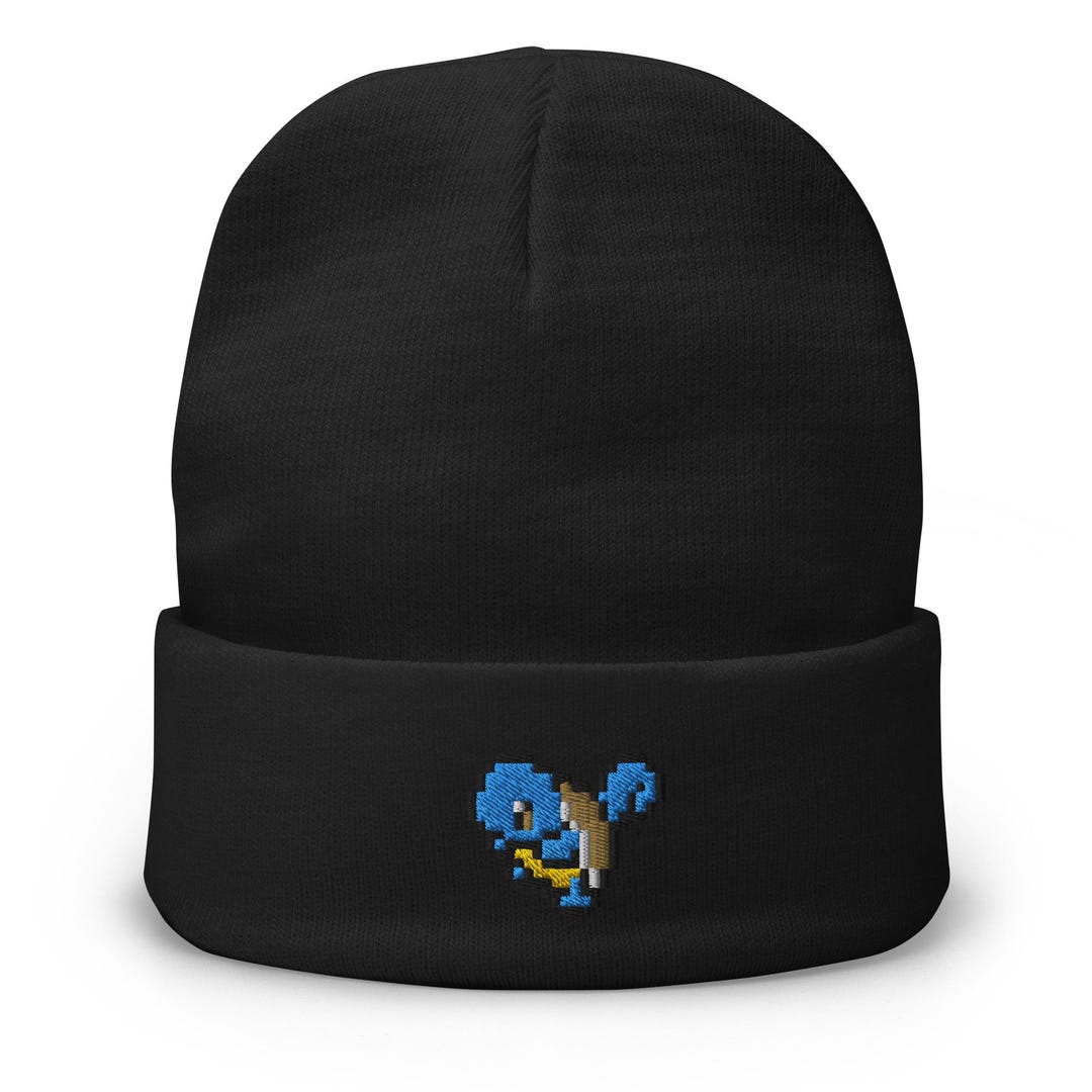 Pokemon Squirtle Sprite Embroidered Beanie - Etsy