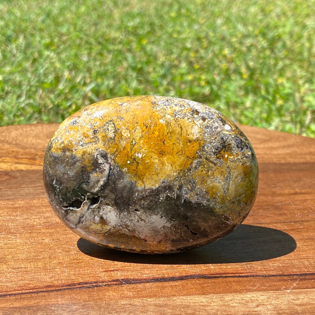 Bumblebee Jasper Palm Stone , High Grade Quality - Etsy