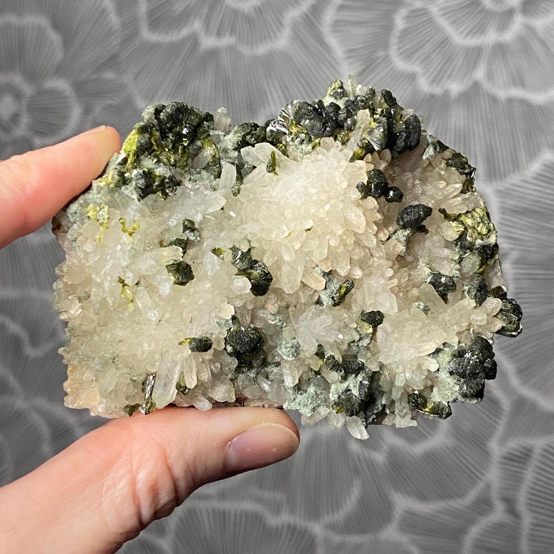Epidote in Quartz, Fairy Forest Quartz, High Grade Quality - Etsy