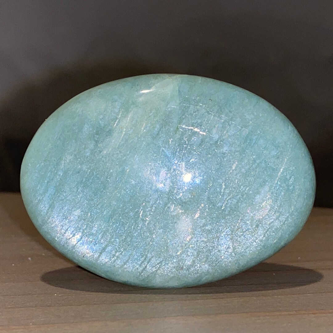 Amazonite Palm Stone Crystal the Soothing Stone Throat - Etsy