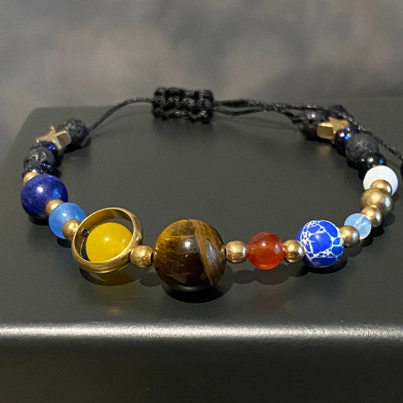 Solar System Gemstone Bracelet, Crystal Bracelet - Etsy