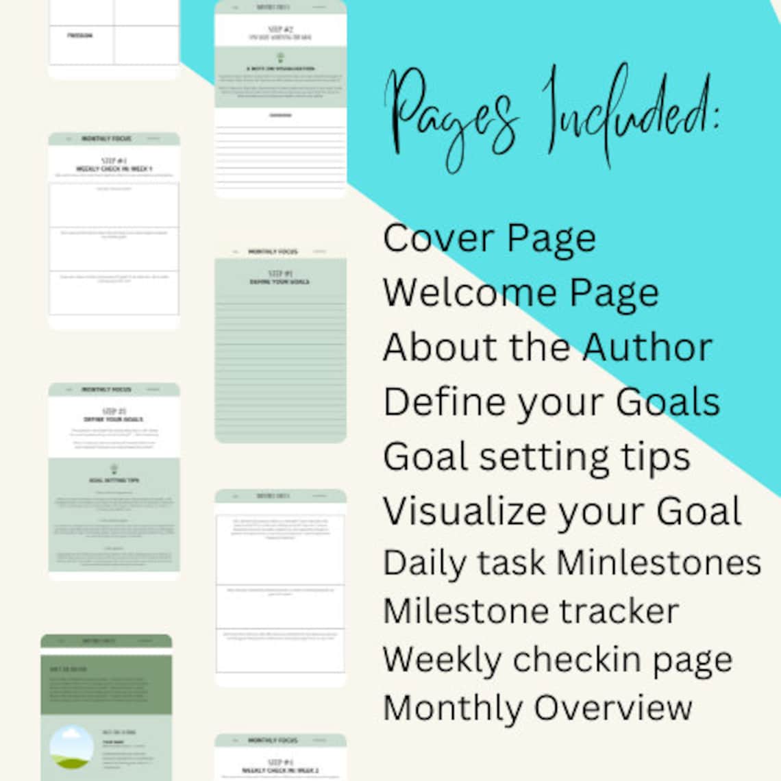 Monthly Focus Planner Template, Monthly Goal Planner, Goal Planner ...