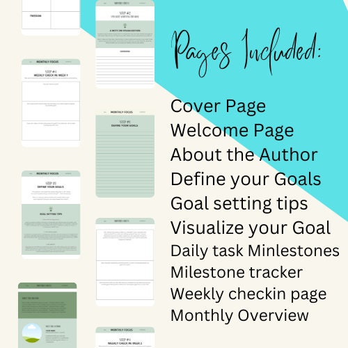 Monthly Focus Planner Template, Monthly Goal Planner, Goal Planner ...