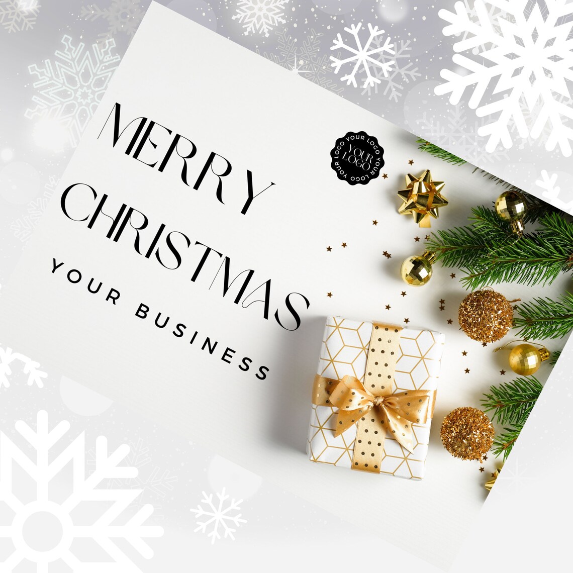 Editable Canva Christmas Card Template. Merry Christmas Editable ...