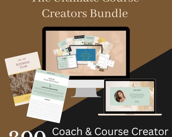 Course Creator & Coaching Template BUNDLE for Canva: Workbook and Ebook ...