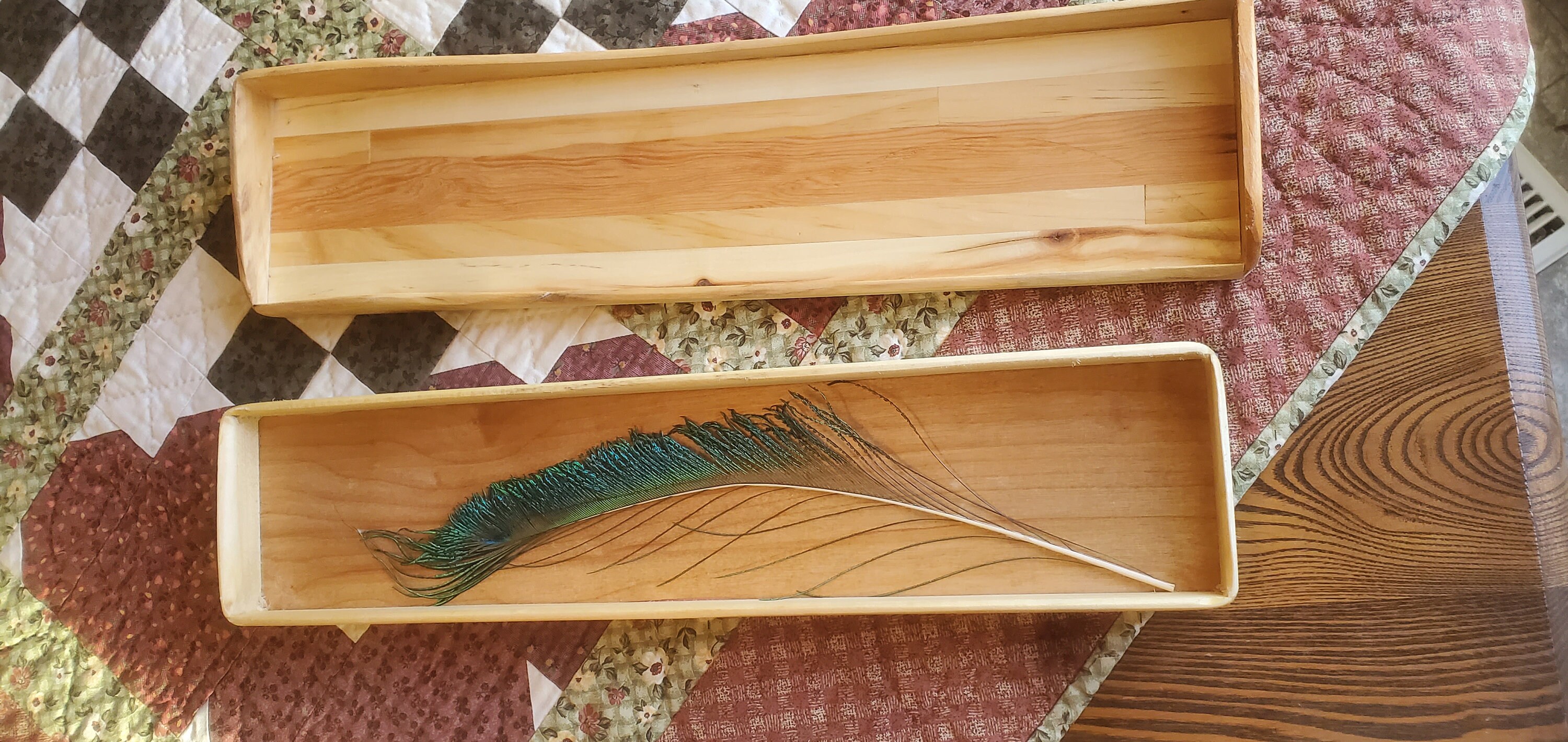 Feather Box, Smudging Box. Pine, Aspen, Fir, and Willow Feather Box ...