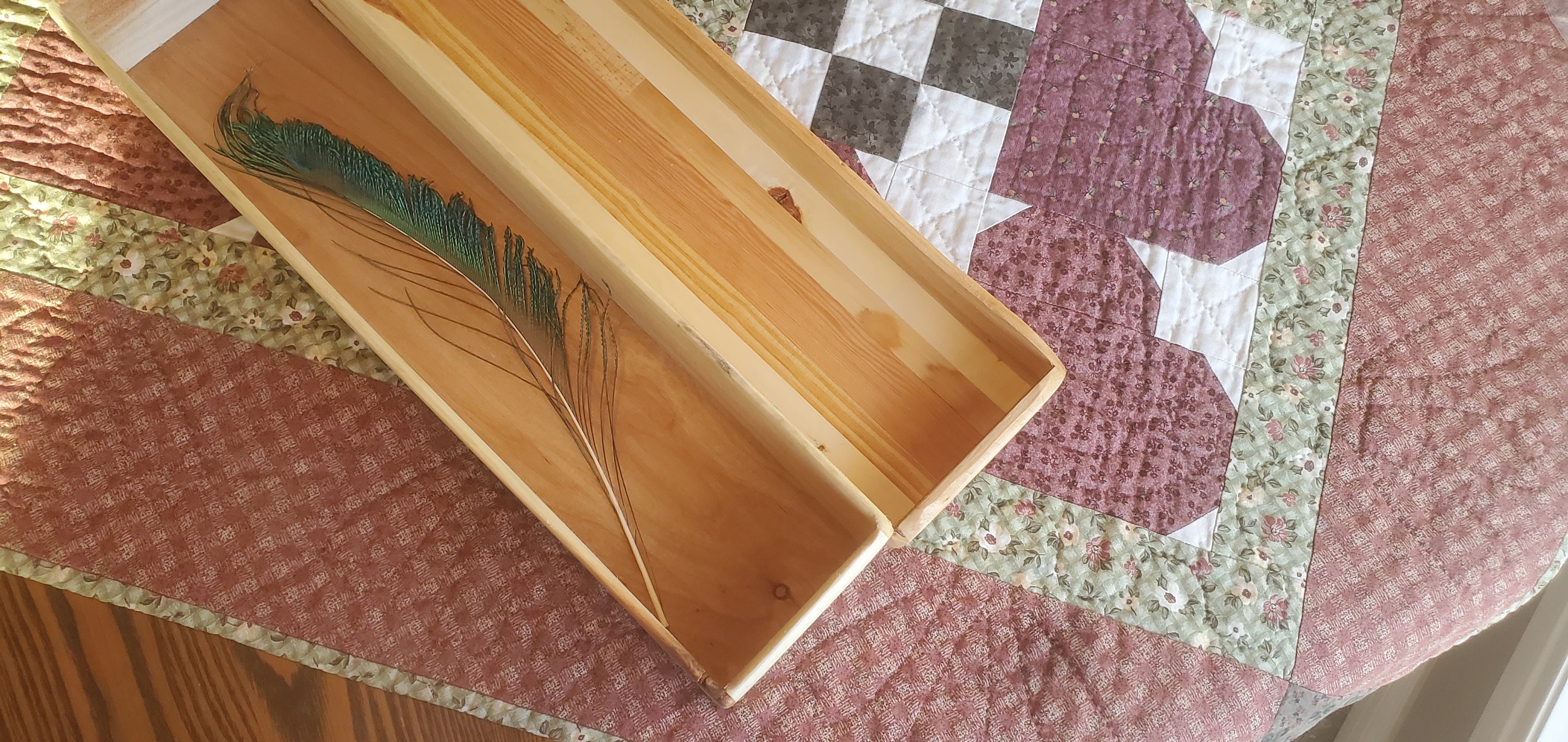 Feather Box, Smudging Box. Pine, Aspen, Fir, and Willow Feather Box ...