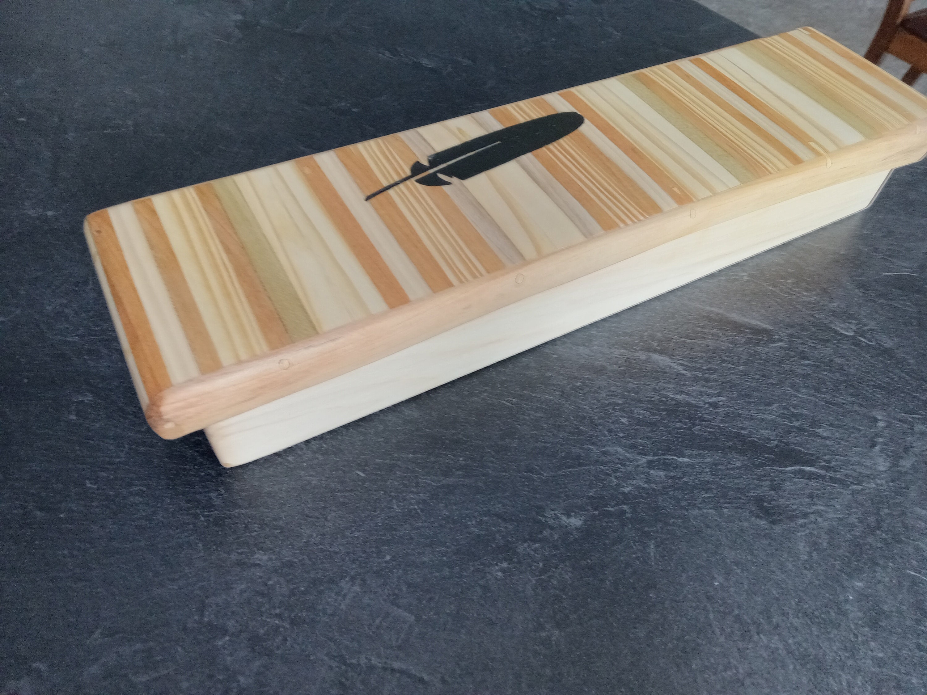 Feather Box, Smudging Box. Eclectic Pine, Aspen, Willow Feather Box ...