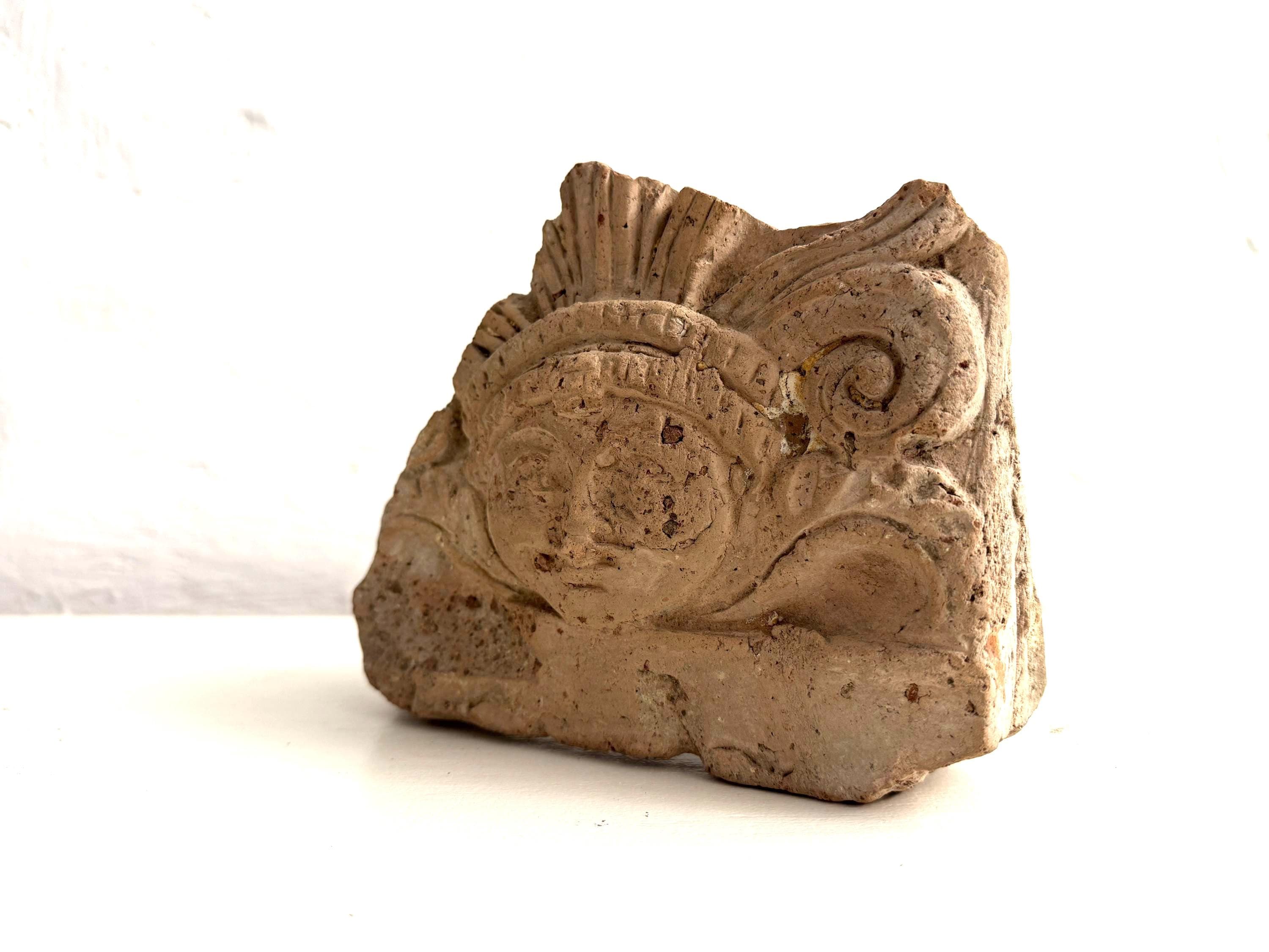 Ancient Roman Antefix, Medusa Gorgoneion, Clay Ornament, Historical ...