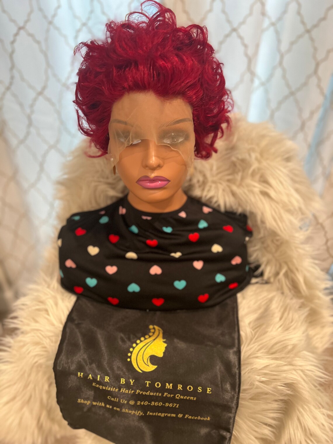 Red Short Pixie Wig - Etsy