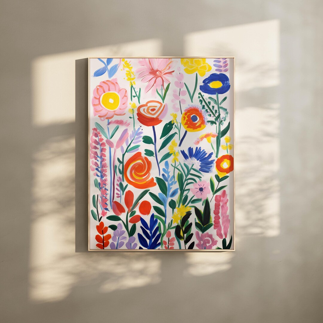 Henri Matisse Inspired Flower Market Print Floral Wall Art Digital ...