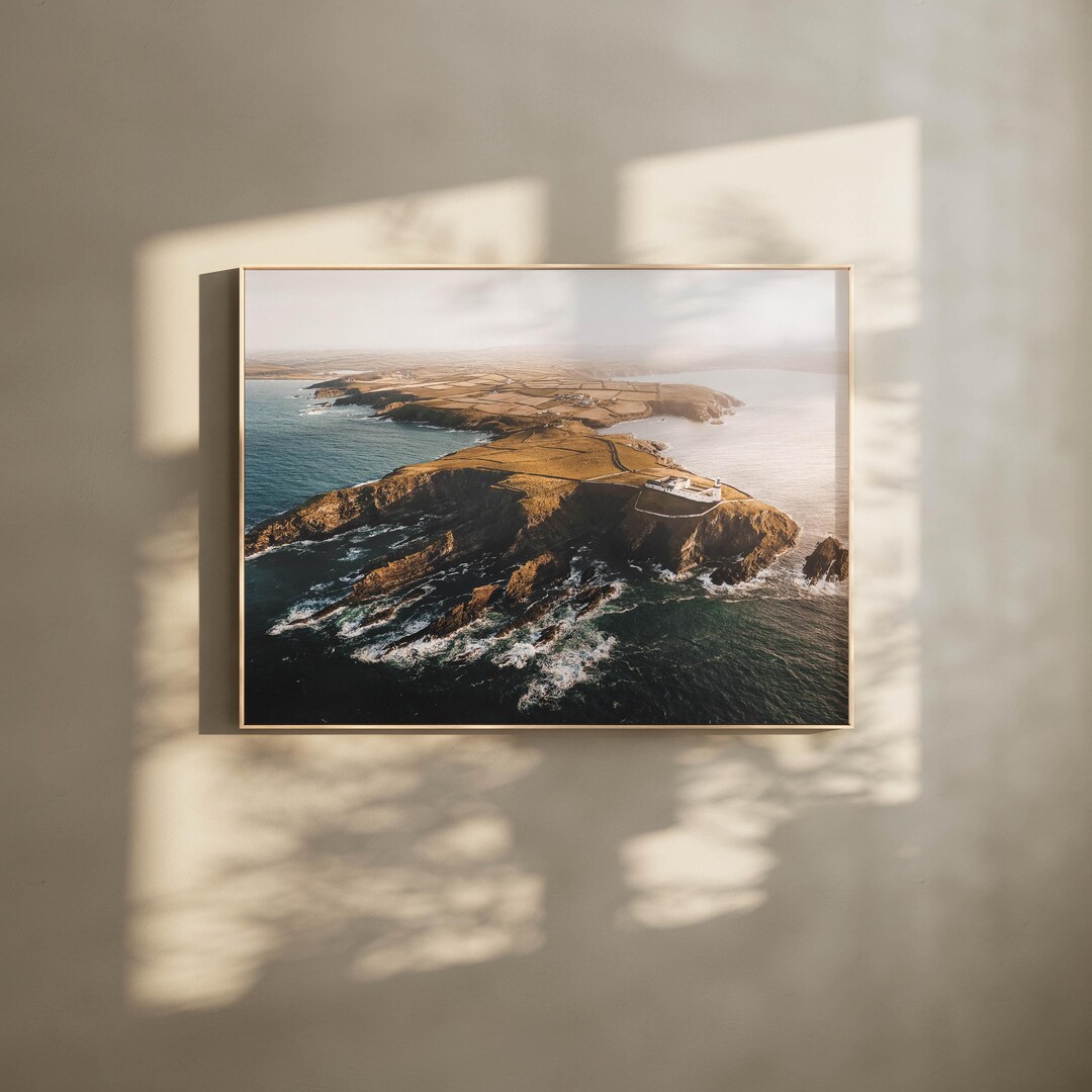 Galley Head Print Irish Coastline Wall Art West Cork Aerial Photography ...