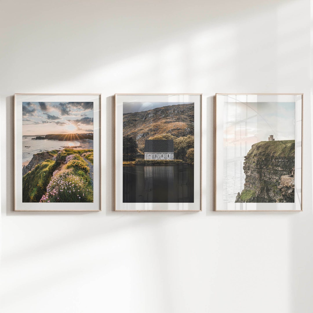 Set of 3 Printable Irish Wall Art Prints Annestown Beach, Gougane Barra ...