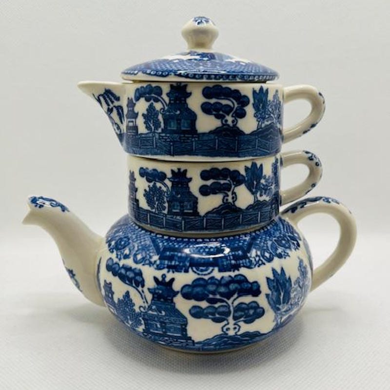 Blue Willow Tea Set - Etsy
