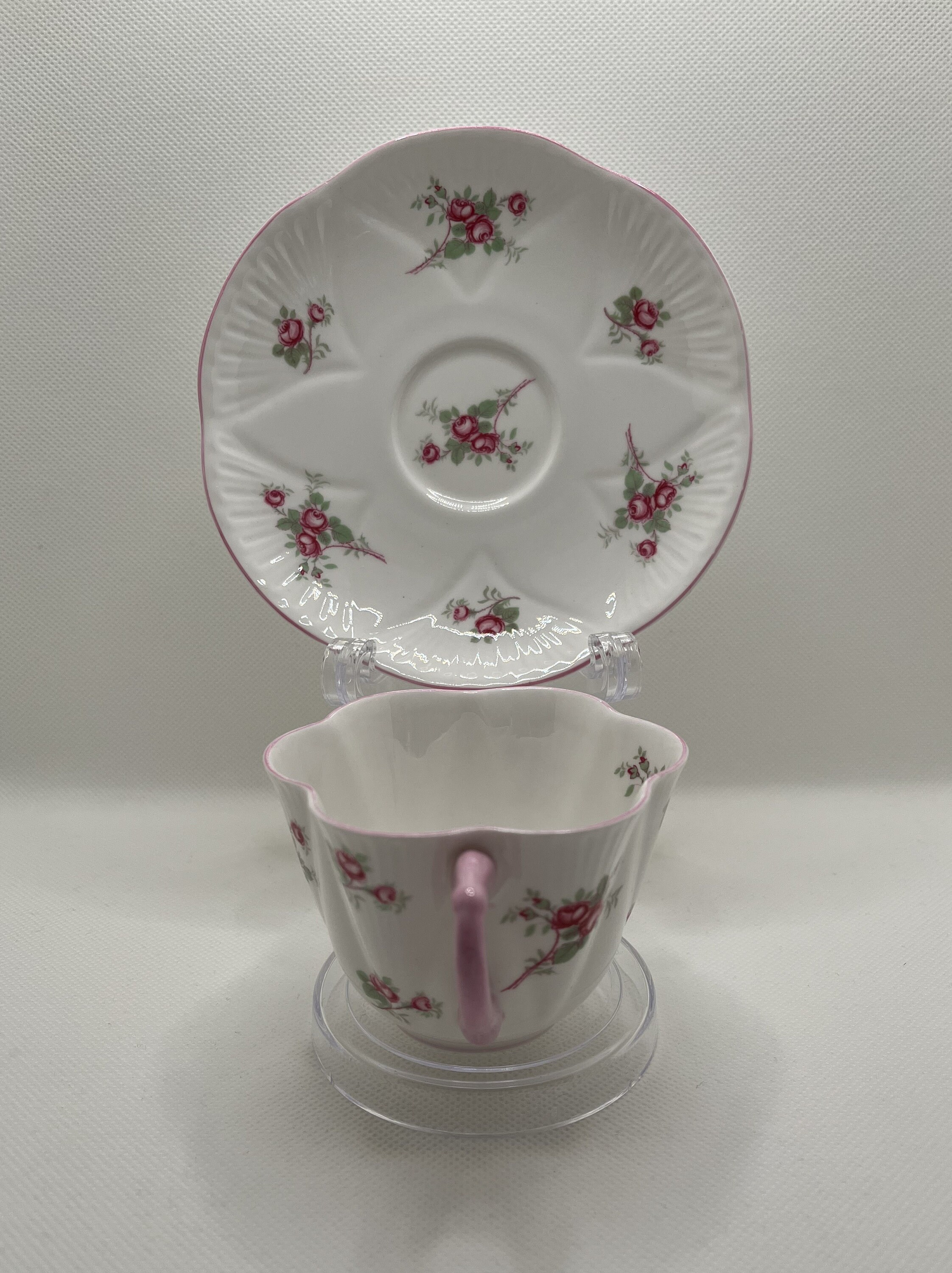 Shelley Dainty Teacup and Saucer Rose Spray Very Good Vintage Condition ...