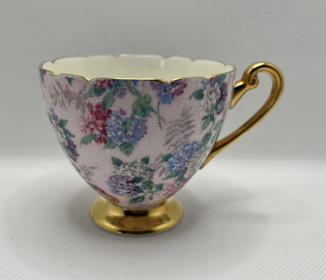Shelley Ripon Teacup ONLY – Pink Summer Glory Chintz – Very Good ...