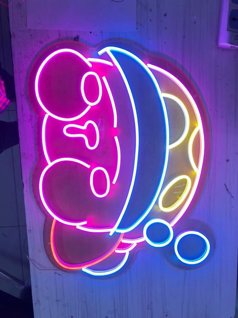 Kirby Neon Sign, Kirby Decor, Gaming Room Decor, Japanese Neon Sign ...