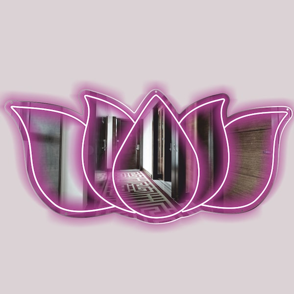 Lotus Flower Mirror - Etsy