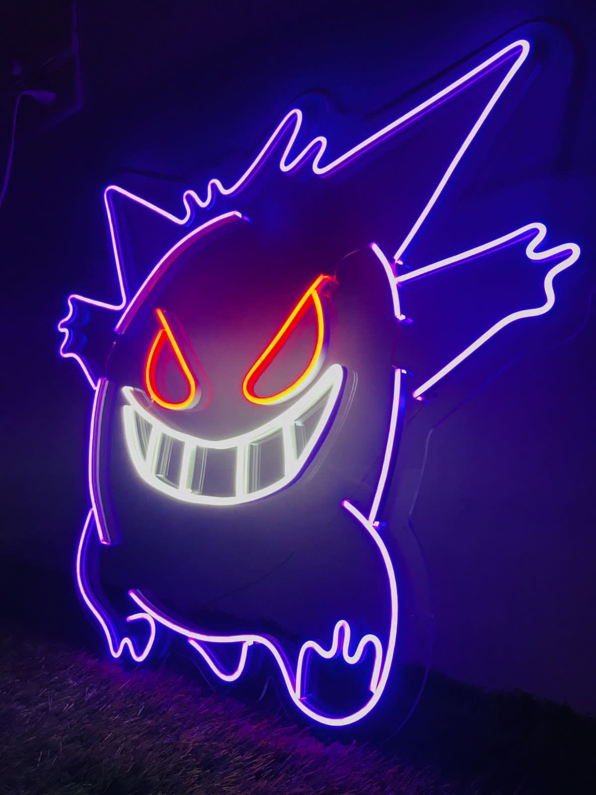 Gengar Neon Sign Wall Art Decor Anime Neon Sign Game Room Neon Kids ...