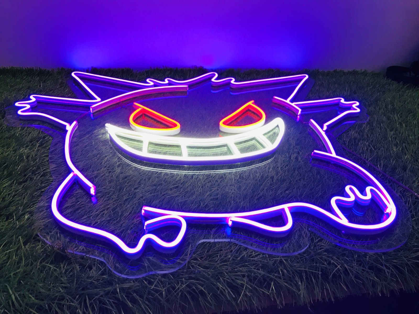 Gengar Neon Sign Wall Art Decor Anime Neon Sign Game Room Neon Kids ...